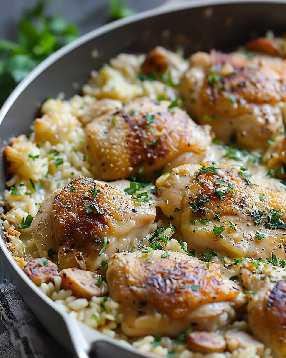 one-pan creamy parmesan chicken
