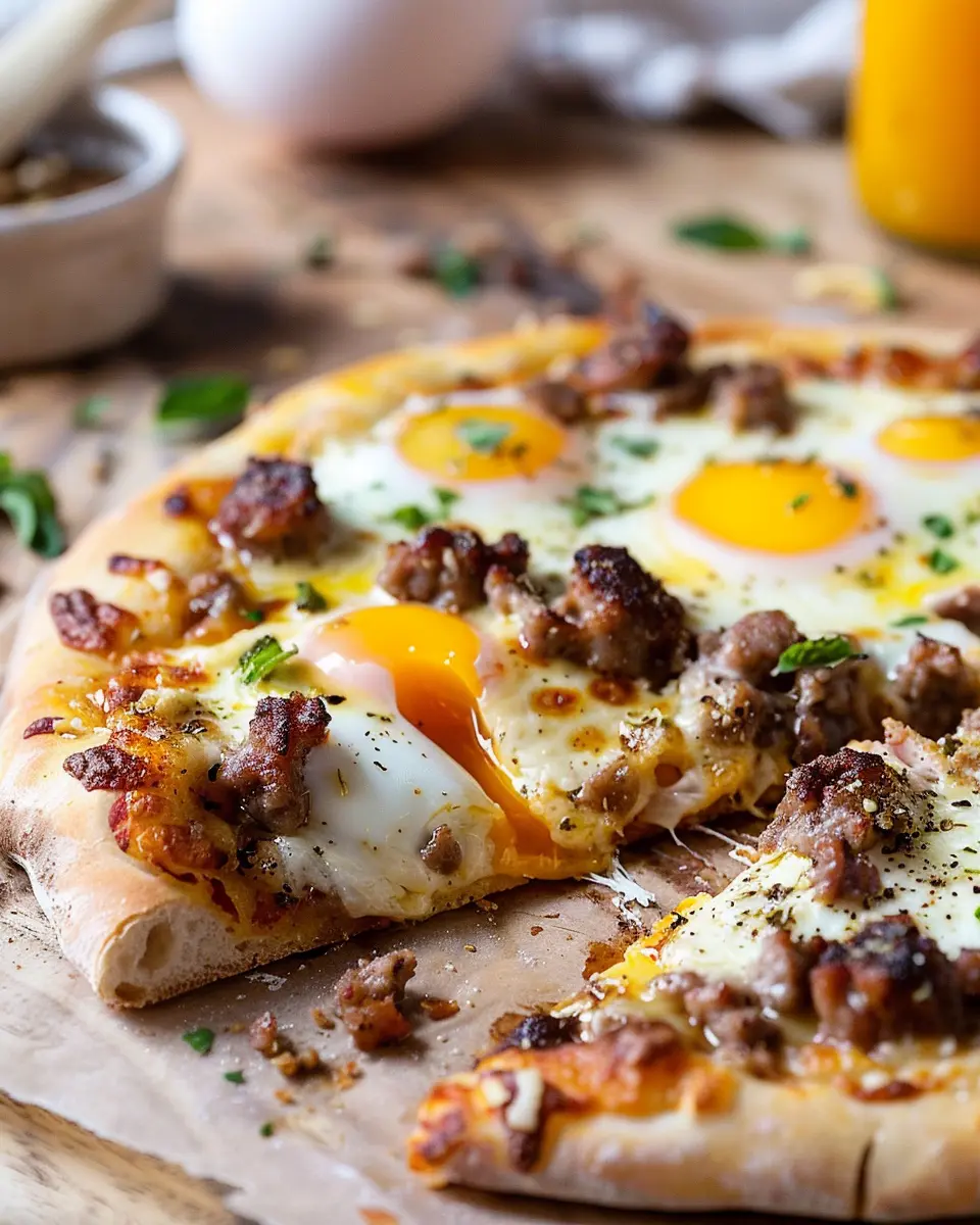 sausage breakfast pizza