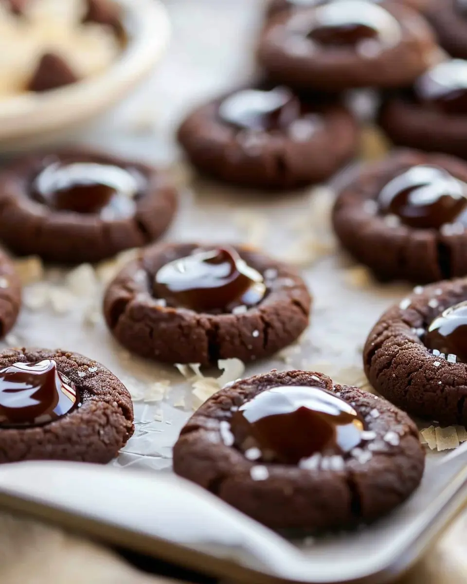 chocolate thumbprint cookies