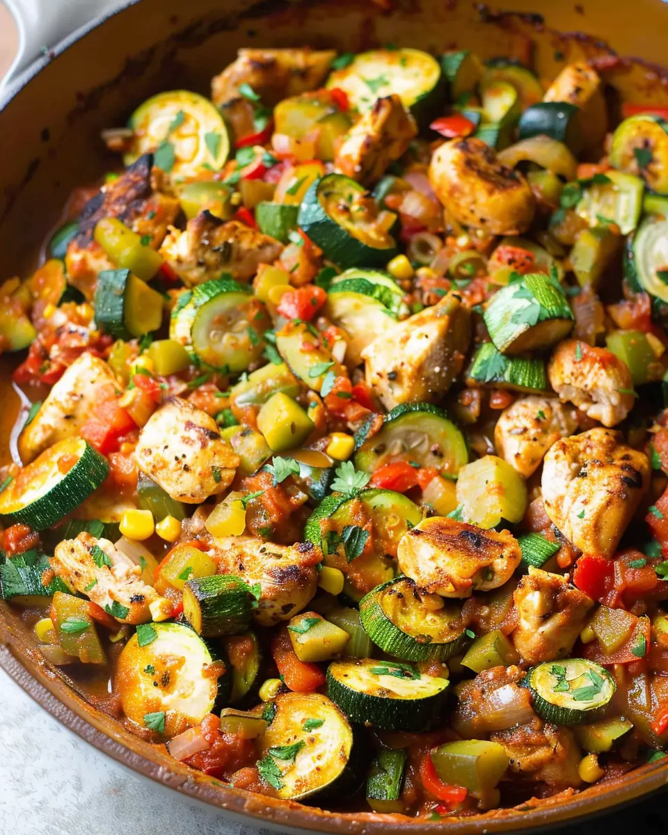 Tex Mex Chicken and Zucchini Recipe