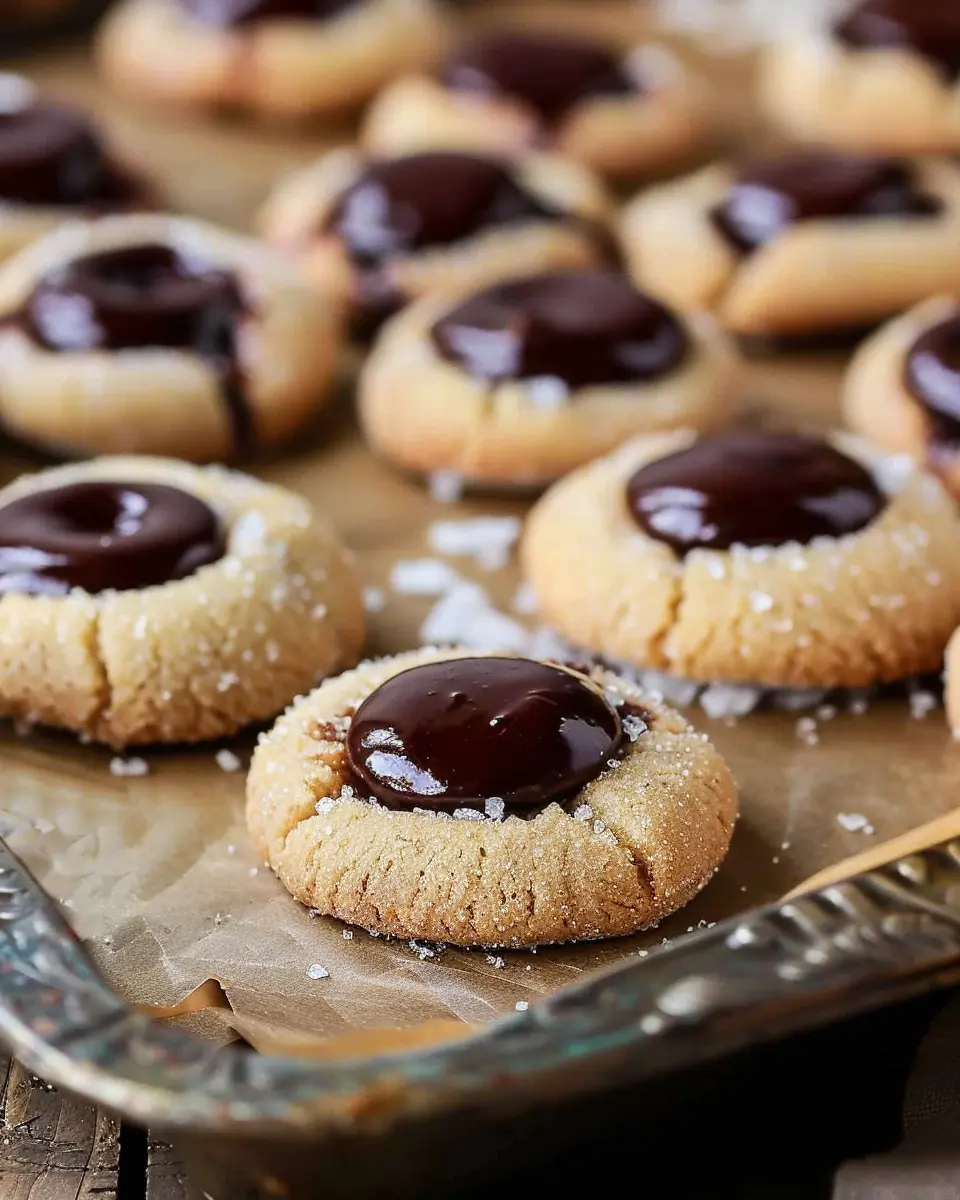 chocolate thumbprint cookies