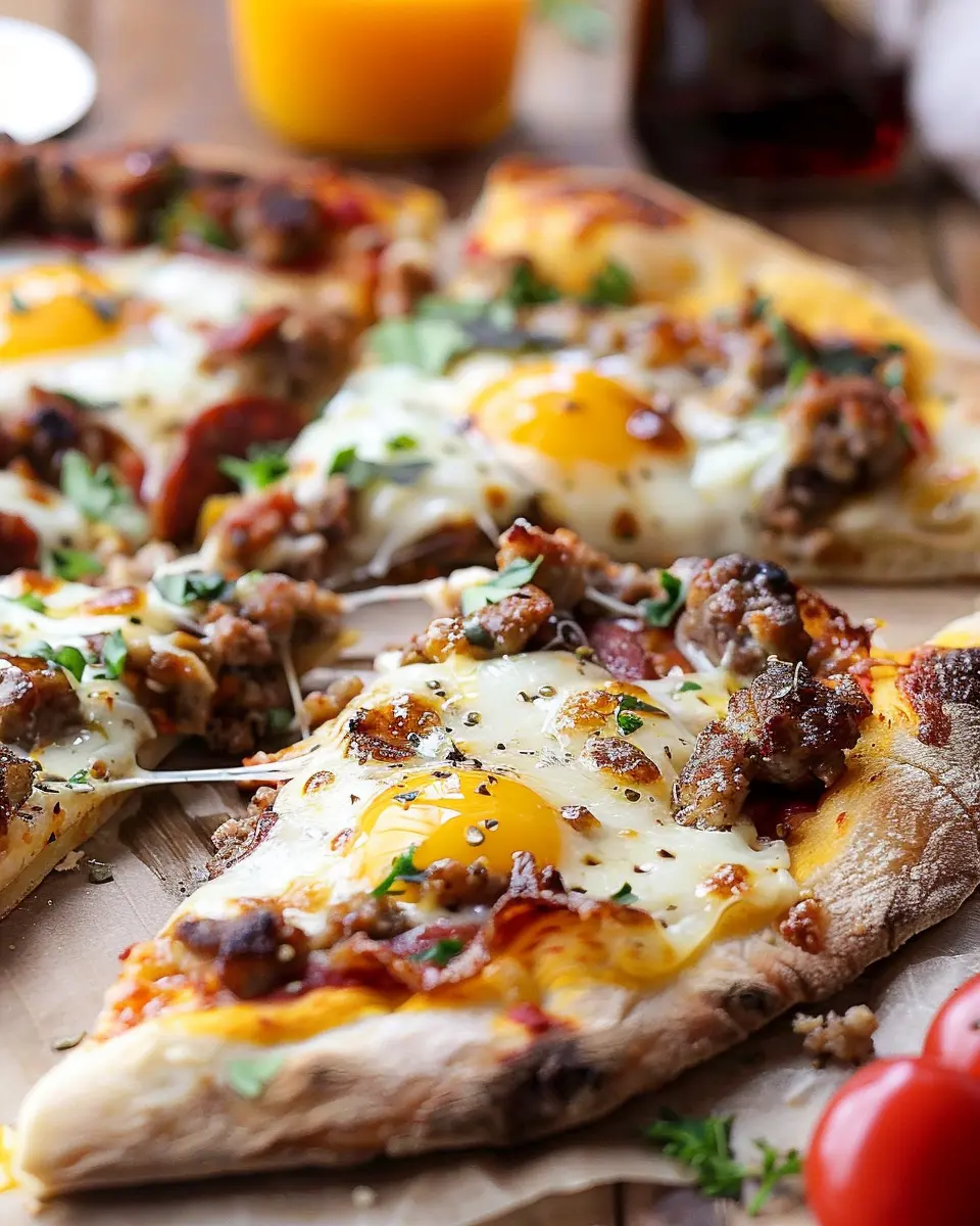 sausage breakfast pizza