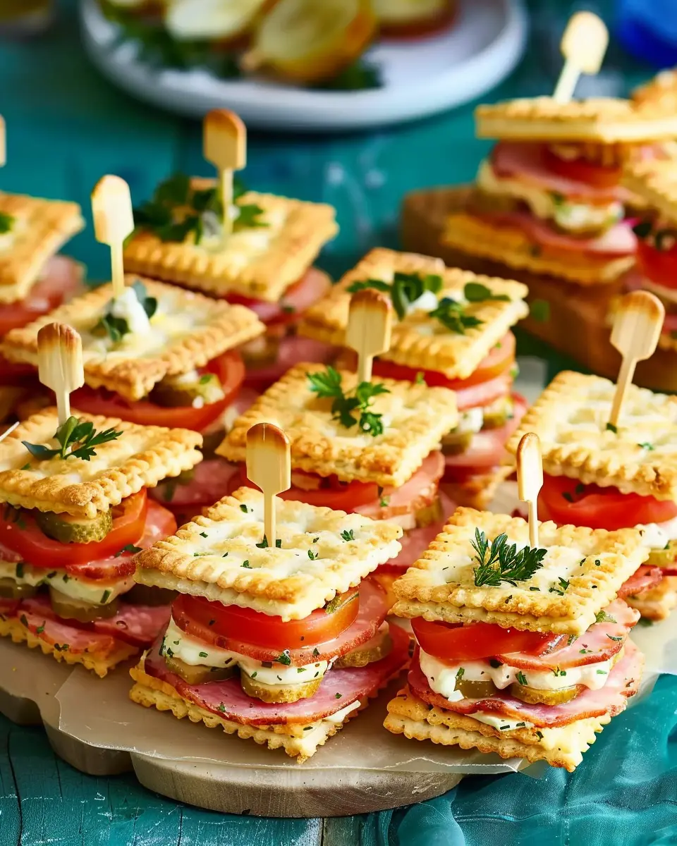 ritz cracker party sandwiches