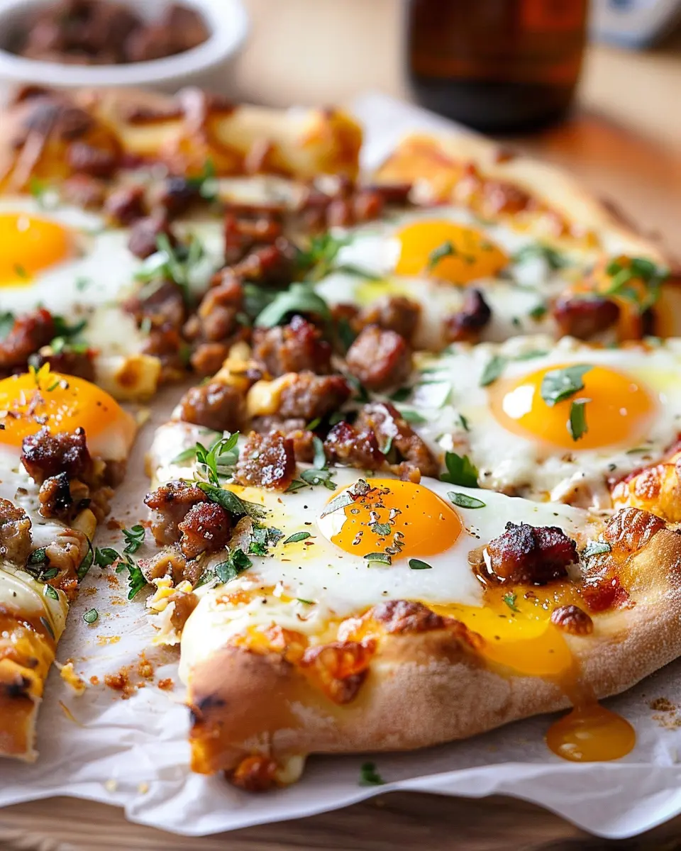 sausage breakfast pizza