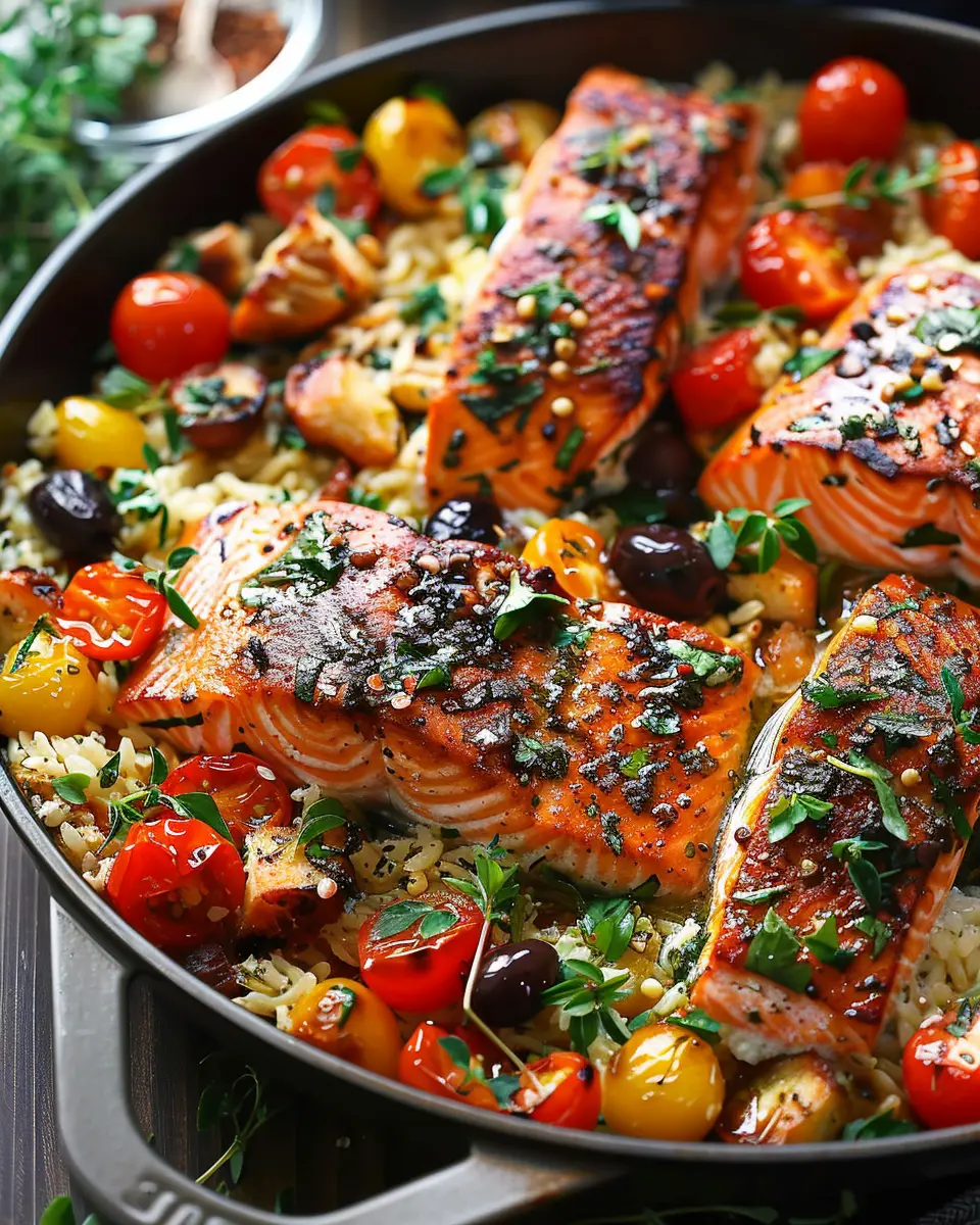 one-pan Mediterranean salmon